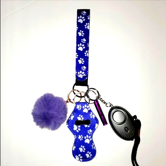 Handmade | Accessories | Purple Paw Print Safety Keychain | Poshmark